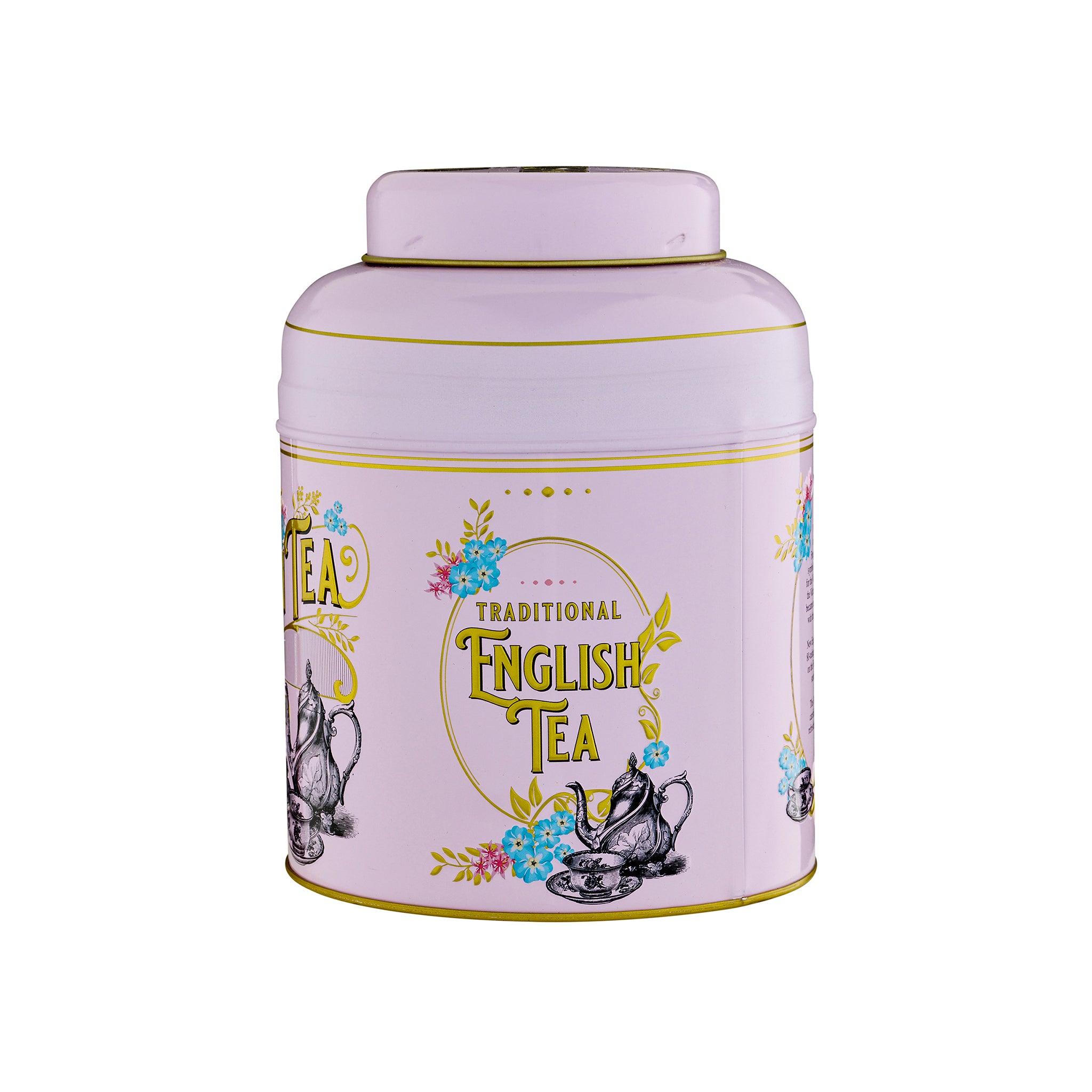 Vintage Victorian 80 Teabag Tea Caddy - Pink - New English Teas